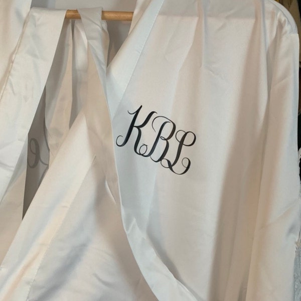 Bridesmaid Robes | Triangle Lace Satin Wedding Party Robes | Satin ...