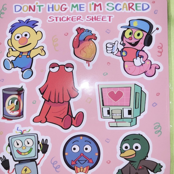 Don’t Hug Me I’m Scared DHMIS Die Cut Vinyl Sticker Sheet - 6.5" X 5.5 ...