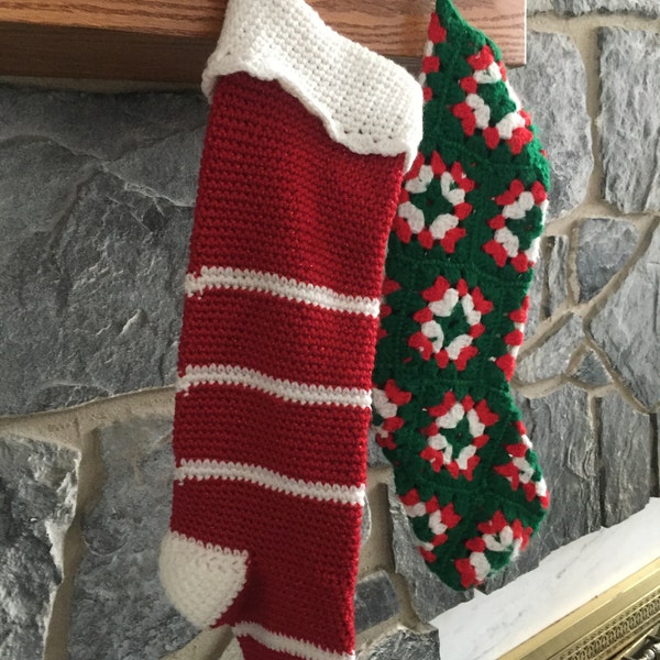 24 DAY Crocheted Christmas Holiday Advent Calendar Mini Stockings ...