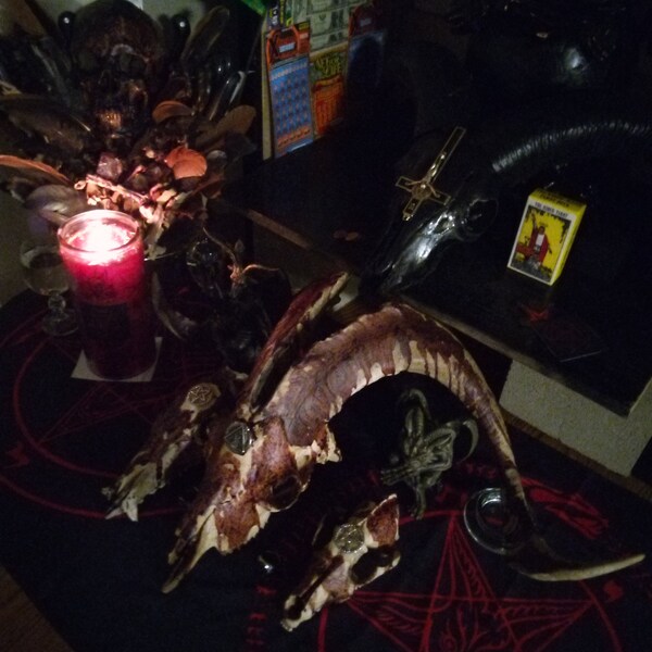 Azazel Goat-devil Baphomet Altar Cloth - Etsy