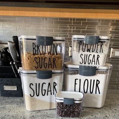 Kitchen Canister Labels Pantry Container Decals Kitchen Organization ...
