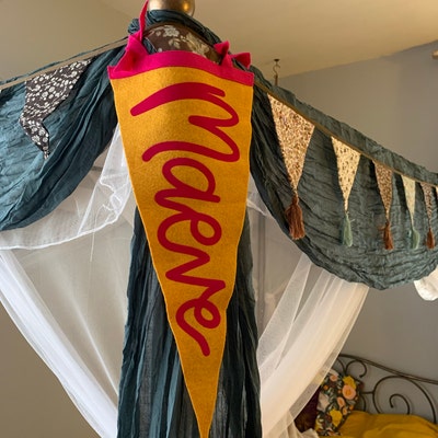 CUSTOM Mini Pennant Flag 4x7 Inch Flag With Ties - Etsy