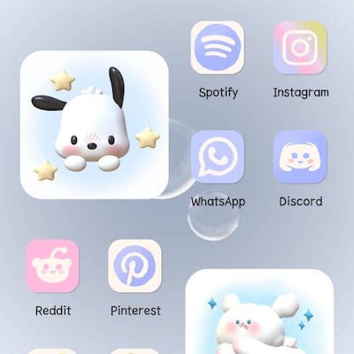 Cute Desktop Set 16 Icons Wallpaper Japanese Sweets Macos and Windows ...