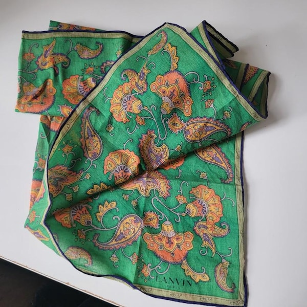 Vintage Christian Ada Silk Scarf, Vintage Christian Ada Babushka ...