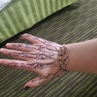 Coco Skeleton Hands Temporary Tattoos for Cosplay. Skull - Etsy
