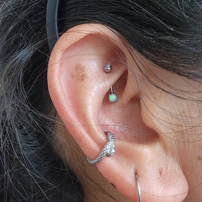 16g Dainty Snake Conch Hoop, Conch Earring, Conch Ring Clicker, 316L ...