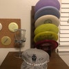 Ultimate Frisbee Disc Rack Storage Holder - Walnut Finish - Rubbed With ...