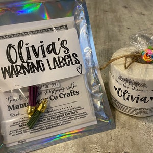 ROLL OF 250 Large Car Freshie Warning Labels Custom Warning - Etsy