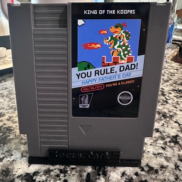 Custom Super Mario Father's Day Card | Real Game Cart - Etsy