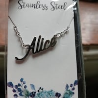 Custom Name Necklace, Shania Name Necklace Gold, Cursive Any Name on ...