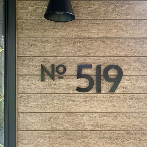 CLASSIC MODERN House Numbers, Black Front Door Numbers, 8 and 12 Inch ...