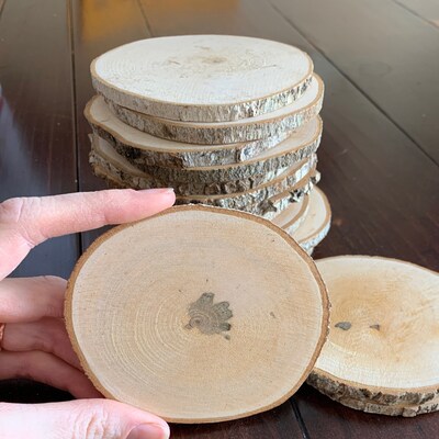 800 Wood Disc Tree Slices Wood Blanks-summer Camp-name Tags Wedding ...