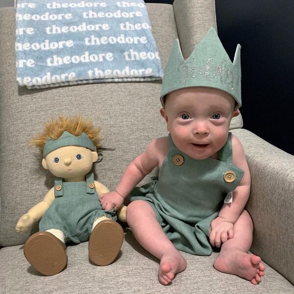 Pink and Green Personalised Name Bunting for New Baby Girl, Sage and ...