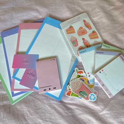 B5 Grid Notepads Simple Notepad Note Pad Big Memo Pad Pastel Stationery ...