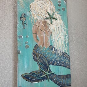 Mermaid Laying Down in Ivorys and Blues - Etsy
