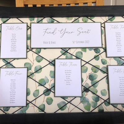 Minimal Wedding Table Plan Cards Simple Wedding Seating Plan Seating ...