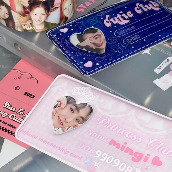 Denim Kpop ID Photocard Holder, Kpop Photocard Holder, PVC Photocard ...