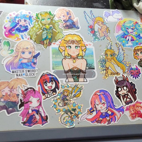Chibi Link and Zelda Vinyl Sticker | Legend of Zelda Breath of the Wild ...