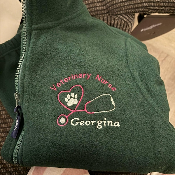 NHS Medical Zipped Hoodie, With Heart Design for NHS Cardiac Personnel ...