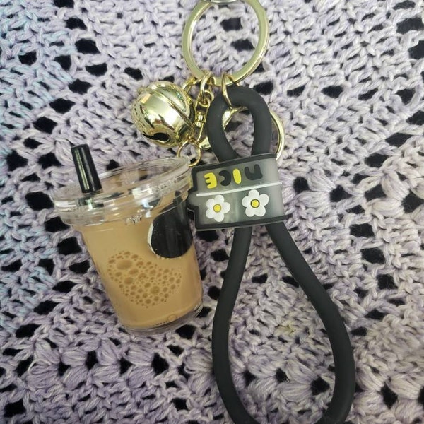 Silver Cat Liquid Keychain, Animal Keychain, Quicksand Keychain, Kawaii ...