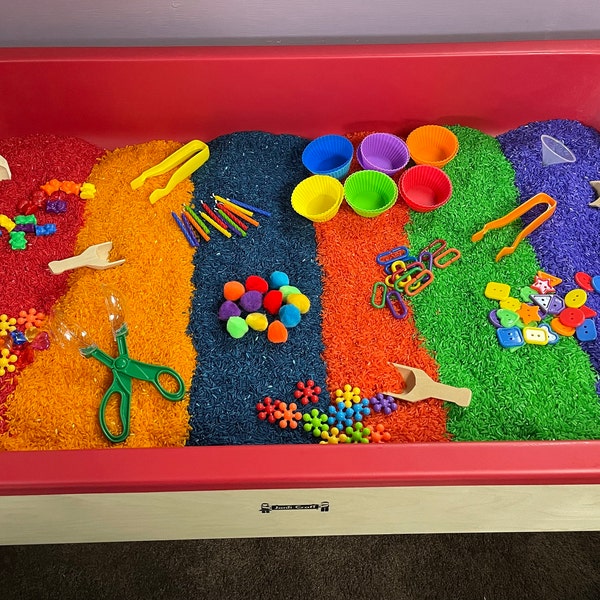 Color Sorting Sensory Bin | Rainbow Colors Sensory | Color Matching ...