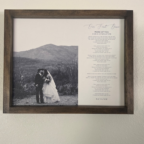 Our First Dance - Custom Handmade Framed First Dance Print on Canvas ...