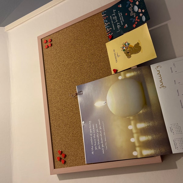 Extra Large Framed Cork Board - Black Solid Wood Frame | 8mm Thick Cork ...