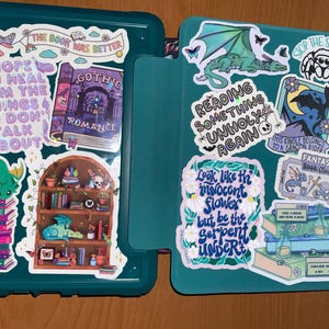 Fantasy Book Sticker, Dragon Bookshelf Vinyl Sticker, Bookish Merch - Etsy