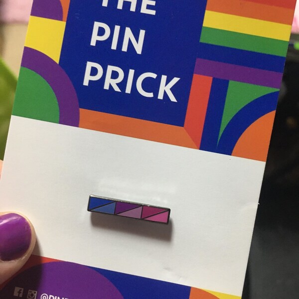 Bisexual Bar Pin — Subtle Bi Pride Flag Accessory LGBT Lesbian Gay ...