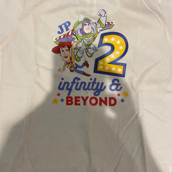 Custom 2 Infinity and Beyond Shirt, Toy Story Shirt, Buzz Lightyear Shirt, Toy Story Birthday ...