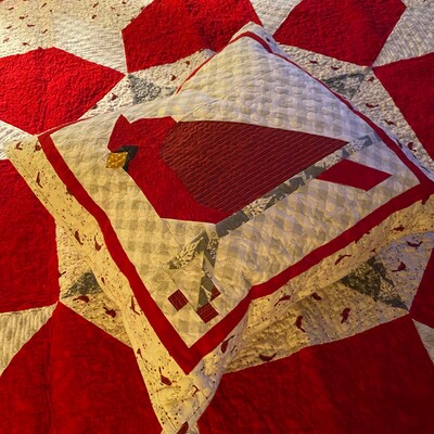 Cardinal Quilt Block Pattern Winter Bird PDF Includes Instructions for ...