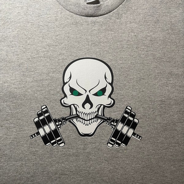Skull Skeleton Barbell Fitness Bodybuilding Bar Weightlifting Workout ...