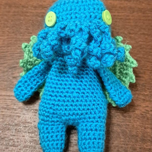 Cthulhu Crochet Pattern - Mini Cthulhu Eldritch God - Etsy