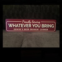 Proudly Serving Whatever You Bring Sign, Personalized Home Bar Sign ...
