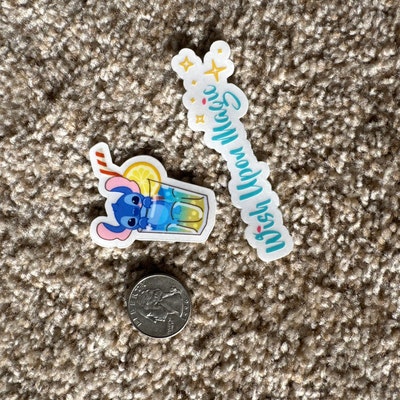 Stitch Lemonade Transparent Disney Laptop Stickers/ Tropical Lilo Ohana ...