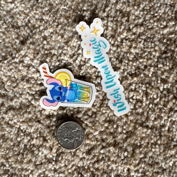 Stitch Lemonade Transparent Disney Laptop Stickers/ Tropical Lilo Ohana ...