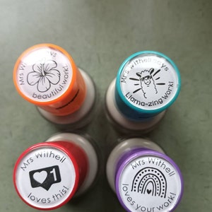 Personalized Teacher Checklist Stamps in Group Stamp Custom - Etsy