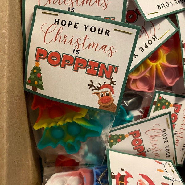 Christmas/holiday Pop-it Keychains *assembled & Personalized* - Etsy