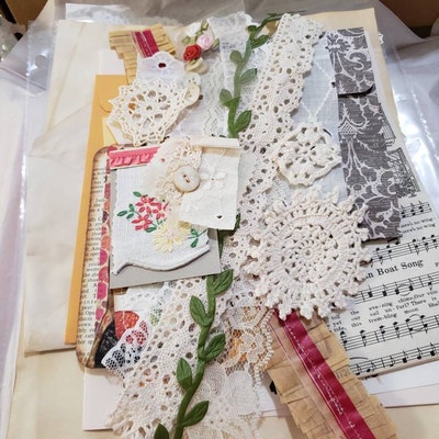 Fabric Flips Belly Bands and Lace Bundle for Junk Journals - Etsy