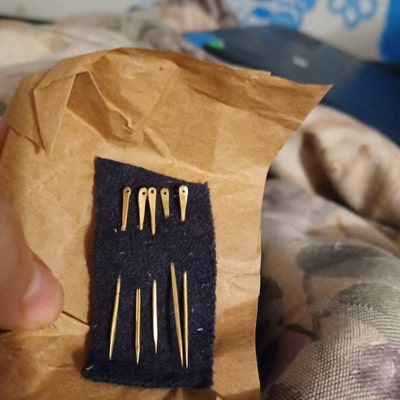 Brass Sewing Needles. Viking Needles, Medieval Needles - Etsy