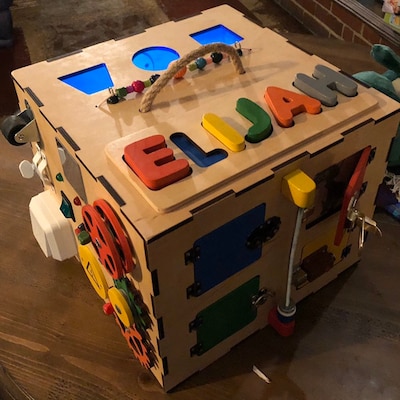 Personalized Baby Busy Board Toddler Activity Board Montessori - Etsy