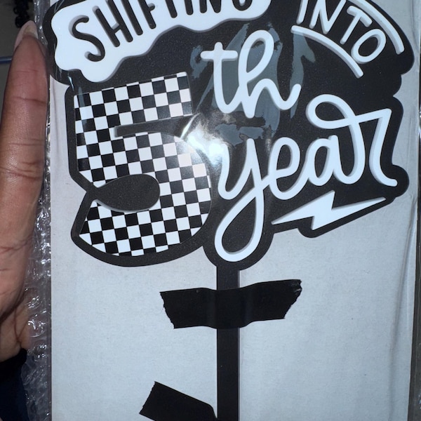 Dirt Bike Party Cake Topper | Birthday Party Decor | Shifting Into Gear ...