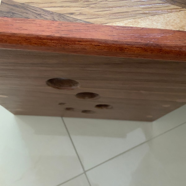 Wood TV Remote Control Holder Caddy for 3 Remotes. Basketweave Pattern ...