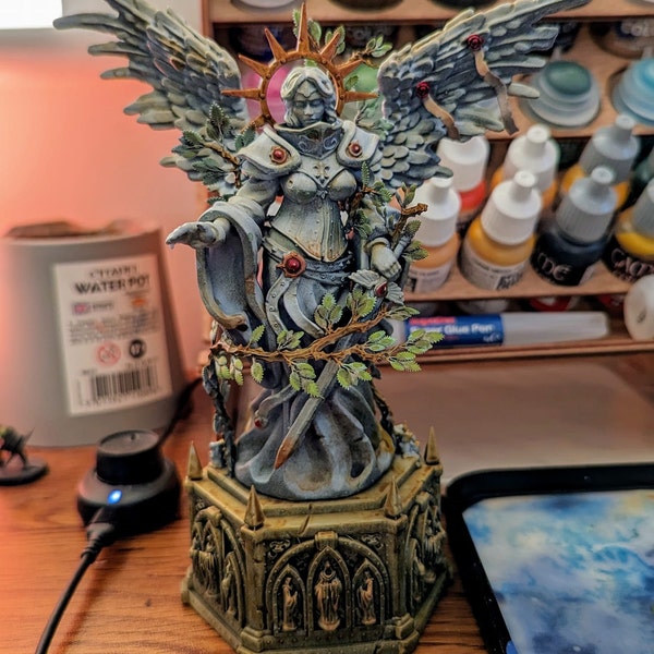 Saint Winged Battle Sister Statue Celestine | 28mm Heroic Scale Resin ...