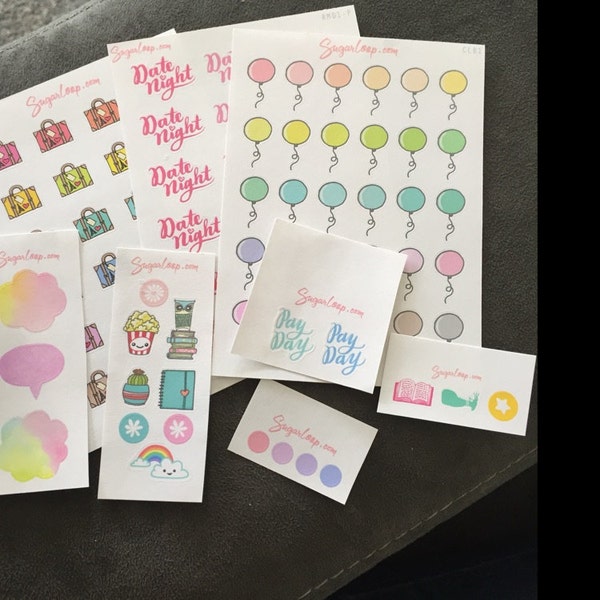 Cute Kawaii Balloon Bujo Planner Stickers Birthday Balloon Stickers for ...
