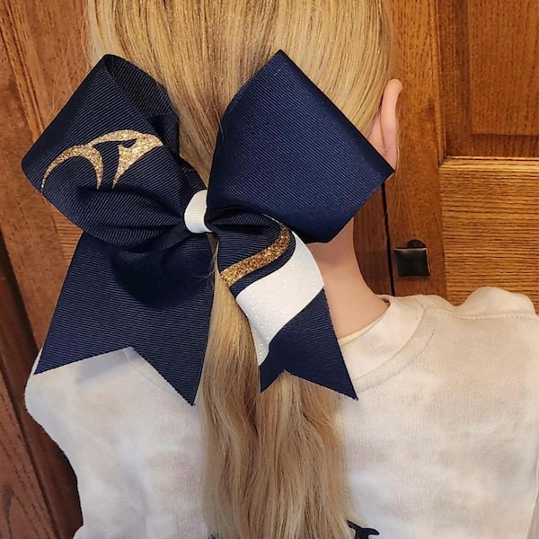 Glimmer Glitter Cheer Bow Key Chain - Etsy