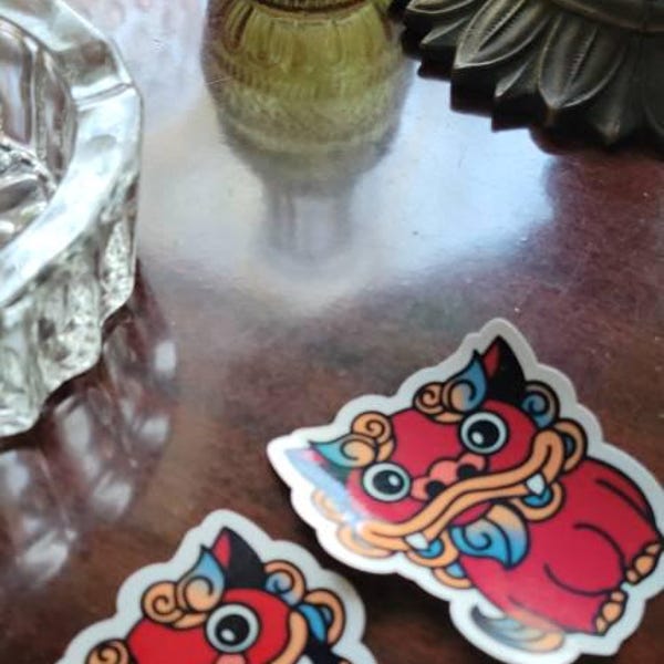 Okinawa Shisa Dog Stickers *2 PACK* | Okinawa Japan Sticker | Japan ...