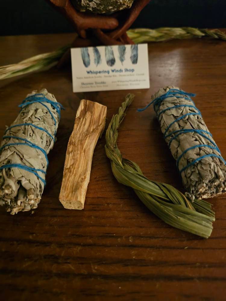 Smudge Sample Trio - White Sage - Palo Santo - Sweetgrass - Smudging ...