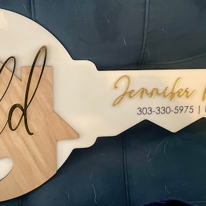 Personalized Realtor Key With Heart Closing Realty House Sold Acrylic ...