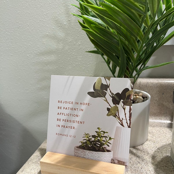 Scripture Card Stand for Desk, Wood Stand, Bible Verse Display, Stand ...